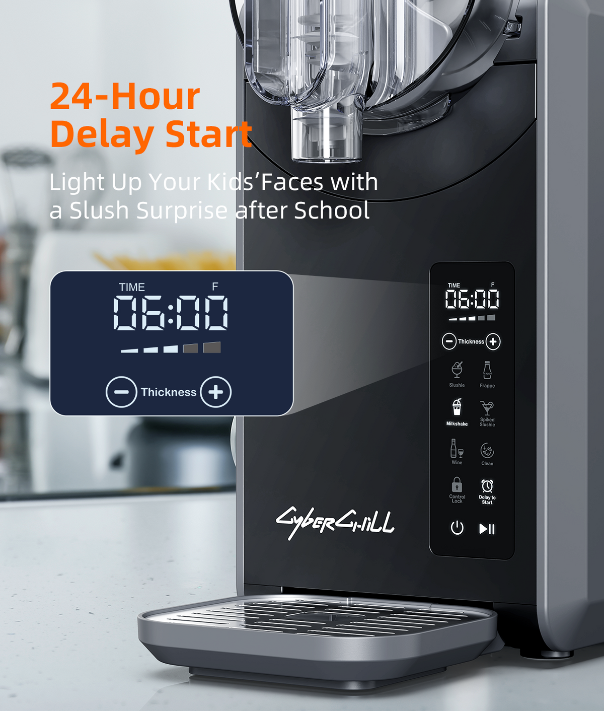 CyberChill Slushie Machine, Professional Frozen Drink Maker